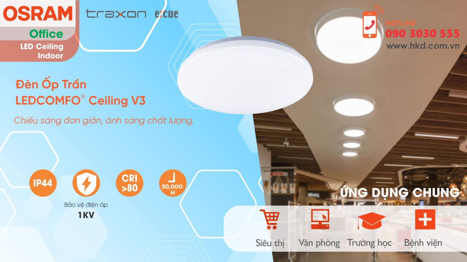 Đèn ốp trần LEDCOMFO® Ceiling V3 OSRAM